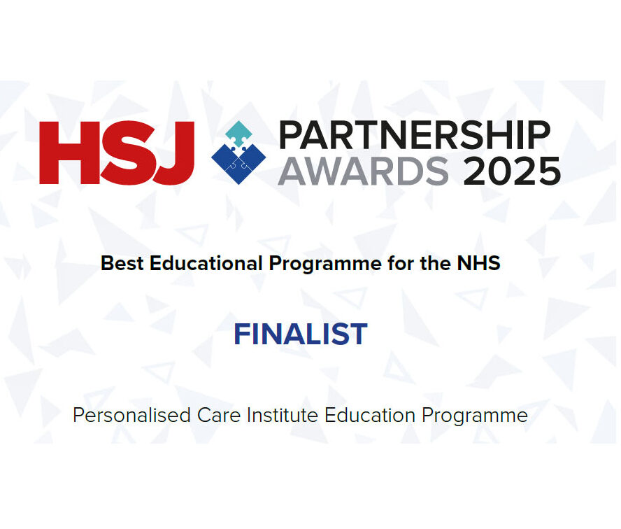 Proud to be HSJ Partner Awards finalists - Personalised Care Institute